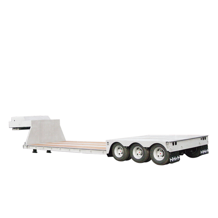 40FT 3 Axle White Gooseneck Lowbed Trailer For Sale